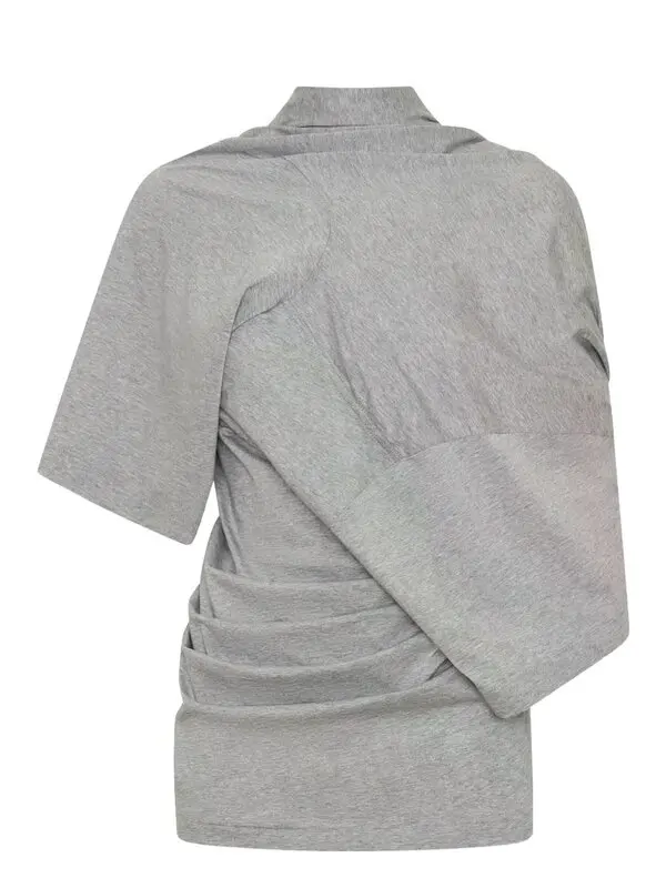 Christopher Esber Distort Draped T-shirt - Grey