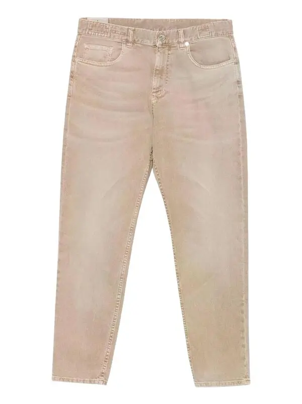 Eleventy Five-pocket Stretch-cotton Jeans - Neutrals