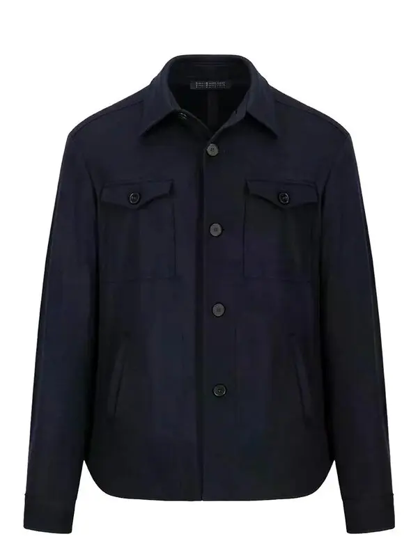 Harris Wharf London Button-fastening Shirt Jacket - Blue