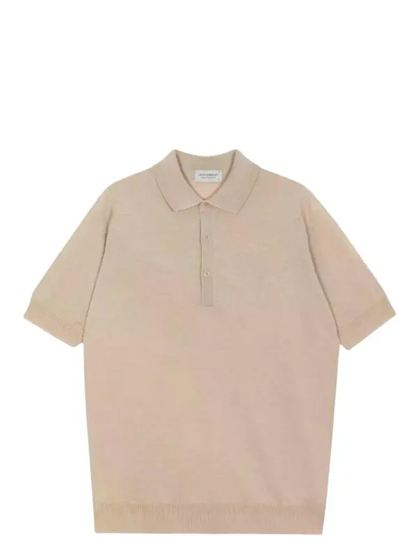 John Smedley Short-sleeved Merino-wool Polo Shirt - Neutrals