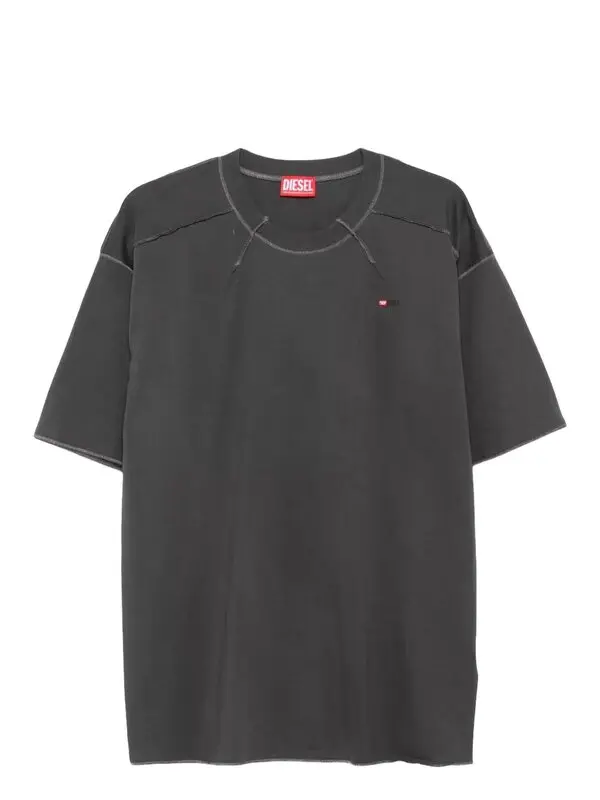 DIESEL® Stitch Cotton T-shirt - Grey