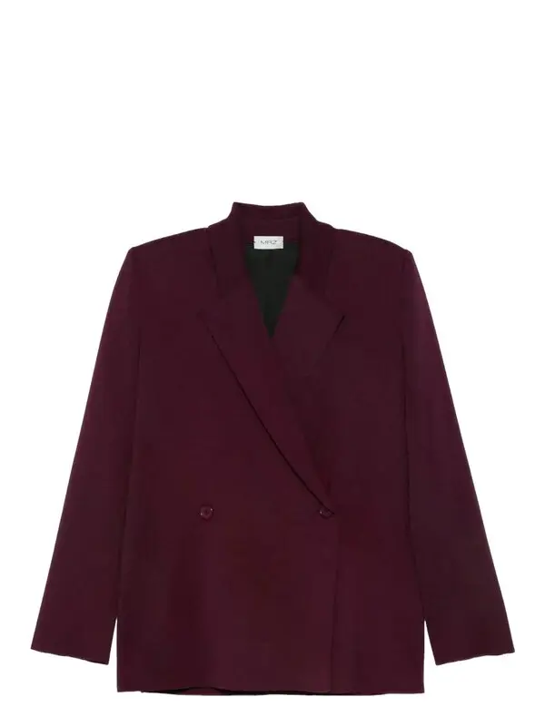 MRZ Double-breasted Virgin Wool Blazer - Red