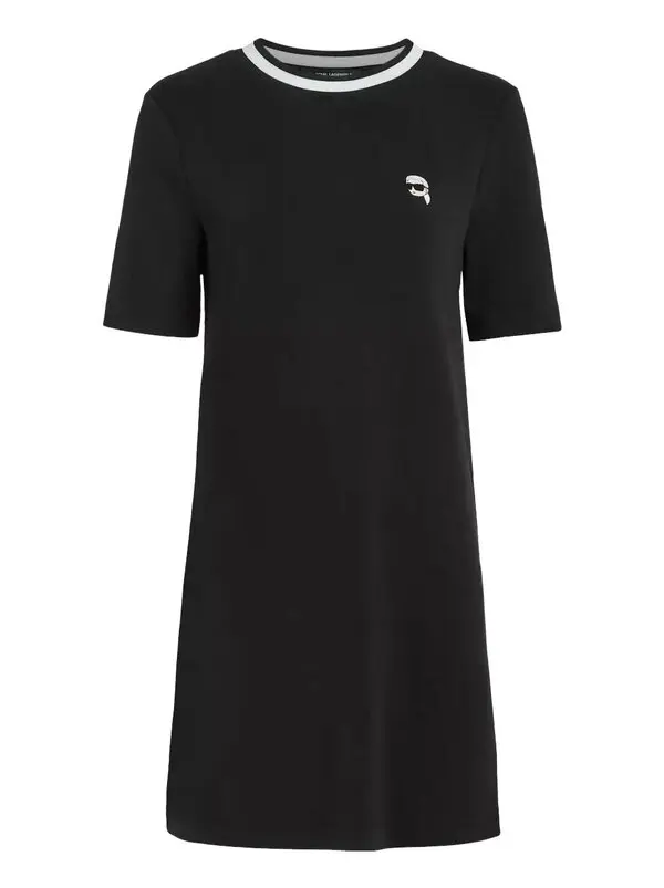 Karl Lagerfeld Ikon-patch T-shirt Dress - Black