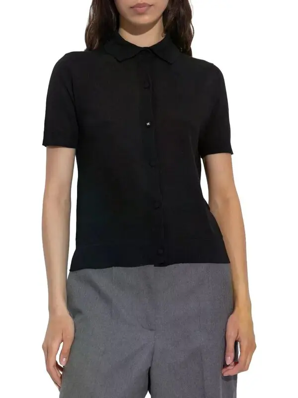 Max Mara Romania Virgin Wool Shirt - Black