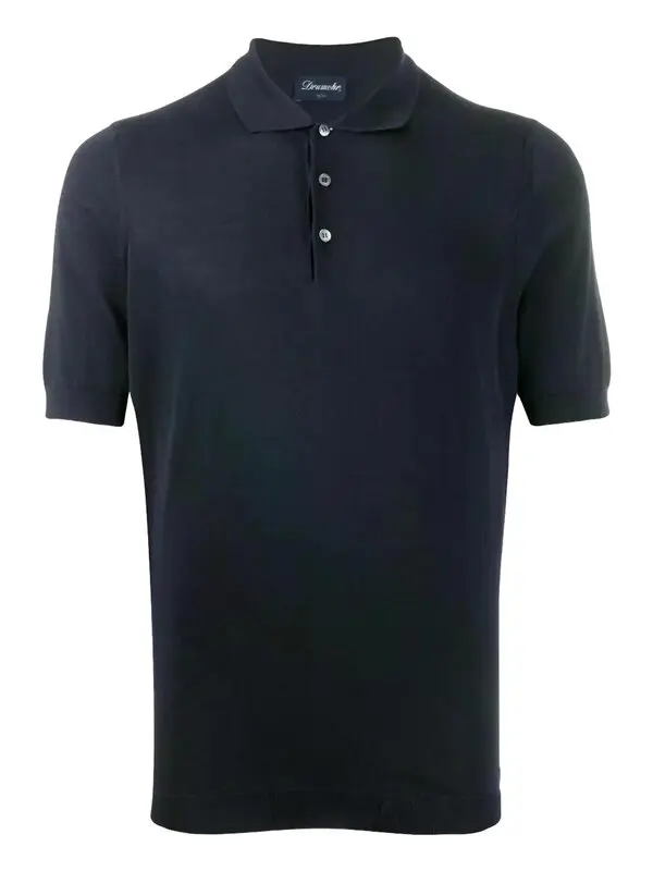 DRUMOHR Cotton Polo Shirt - Blue