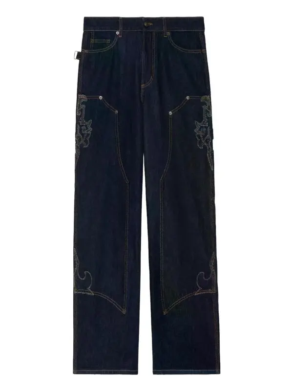 Zadig&Voltaire Embroidered Wide-leg Jeans - Blue