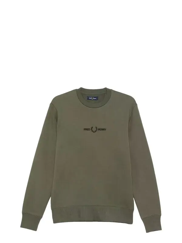 Fred Perry Embroidered Logo Sweatshirt - Green