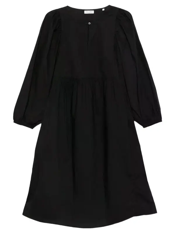 Marc O'polo Puff-sleeve Midi Dress - Black