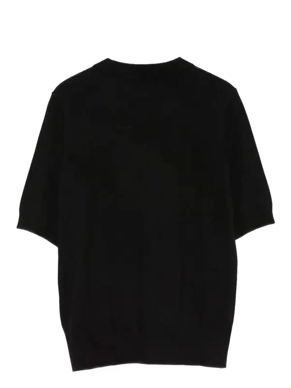 Liu Jo Logo-patch Short-sleeve Sweater - Black