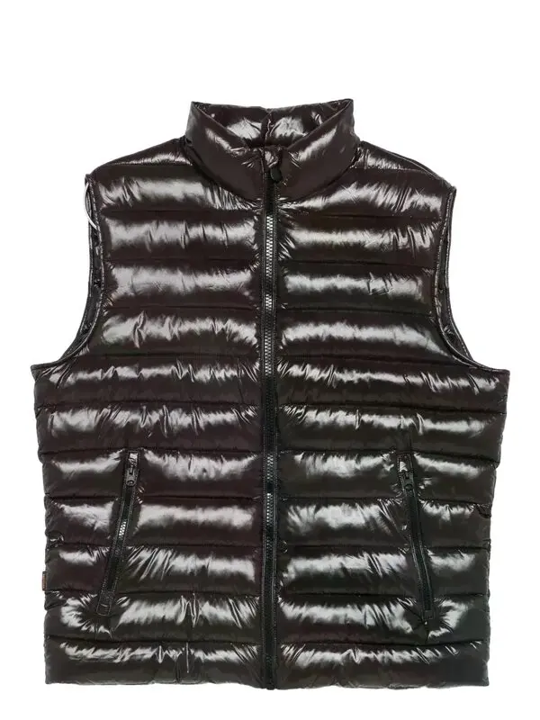 SAVE THE DUCK Quilted Zip-front Waistcoat - Brown