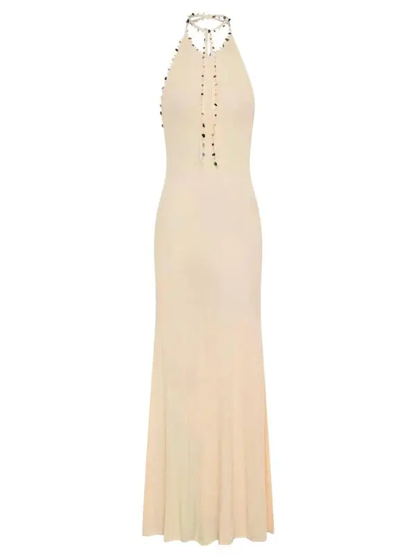 Christopher Esber Halterneck Maxi Dress - Neutrals