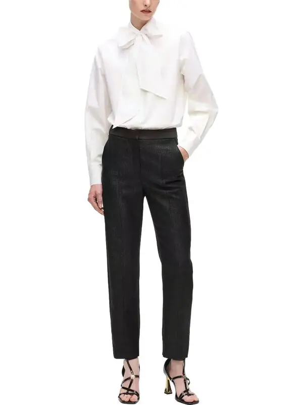 Karl Lagerfeld Textured Tailored Trousers - Black