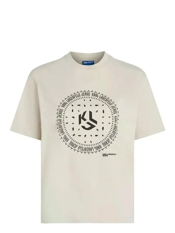 Karl Lagerfeld Bandana-print T-shirt - Neutrals