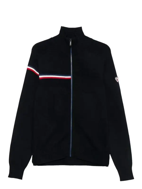 Rossignol Stripe-detail Zip-front Sweater - Blue
