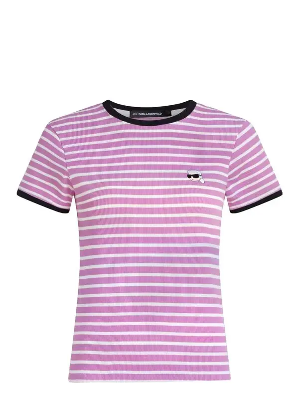 Karl Lagerfeld Striped T-shirt - Pink