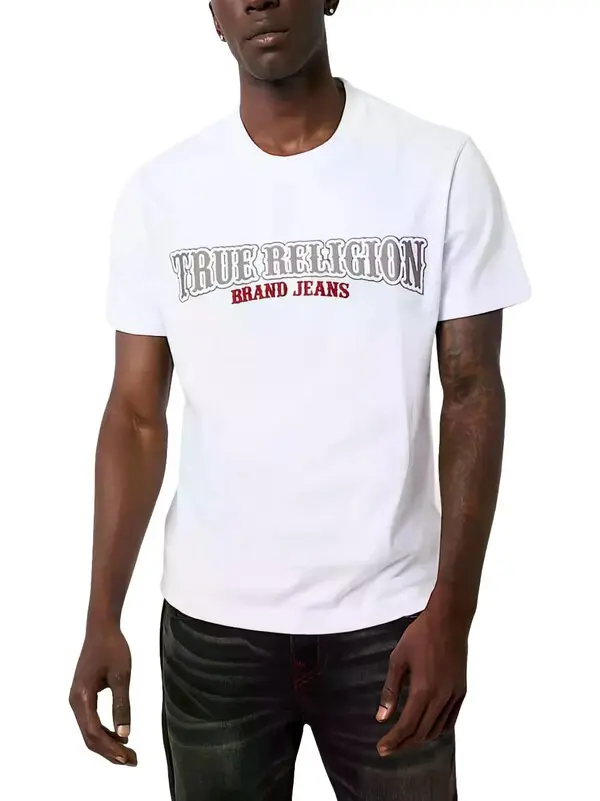 True Religion Embroidered Cotton T-shirt - White