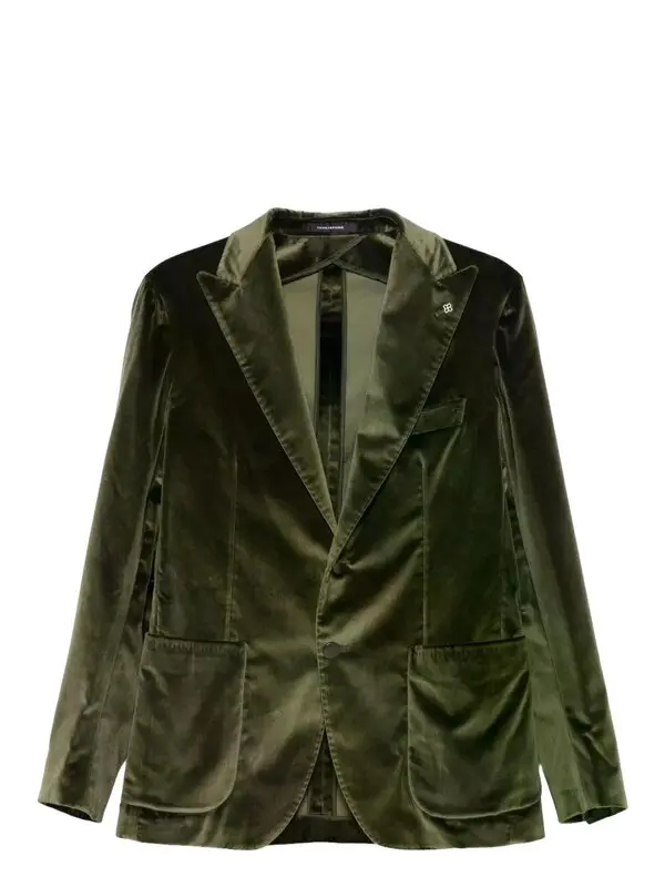 Tagliatore Long-sleeves Patch-pocket Blazer - Green