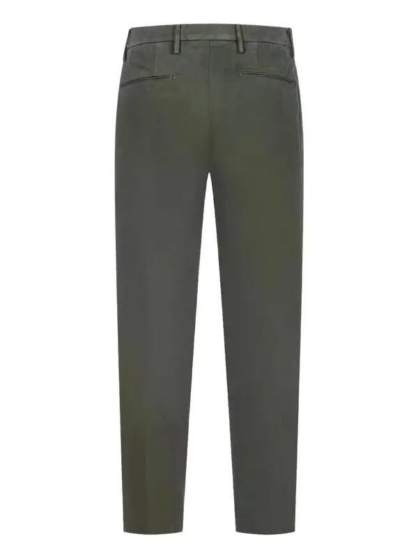 MICHAEL COAL Buttoned Straight-leg Trousers - Green