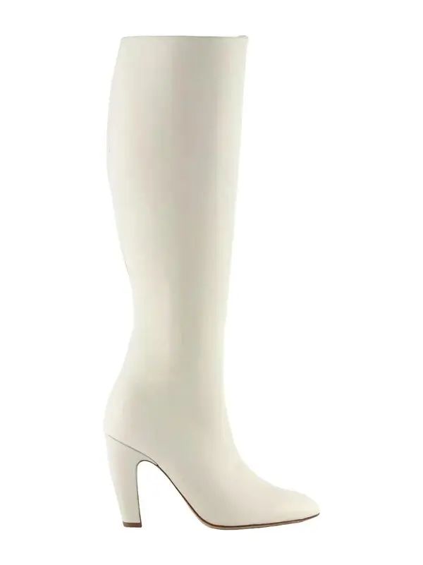GIABORGHINI 80mm Thelma Leather Knee-high Boots - White