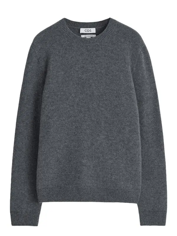 Cos Cashmere Crew-neck Sweater - Dark Grey