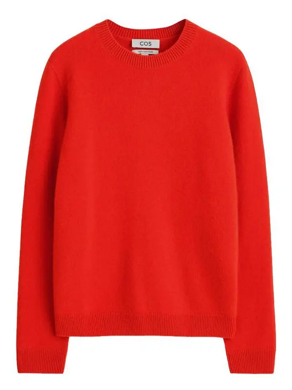 Cos Cashmere Crew-neck Sweater - Orange