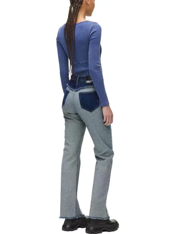 Karl Lagerfeld High-rise Straight-leg Jeans - Blue