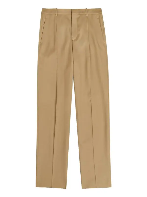 Saint Laurent Straight-leg Wool Trousers - Beige