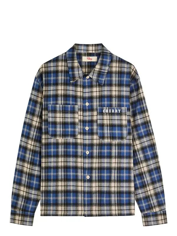 CHERRY LOS ANGELES Logo-embroidered Checked Flannel Shirt - Multicoloured 1