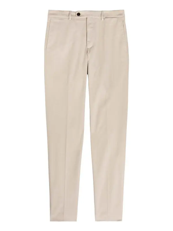 SLOWEAR Stretch-cotton Slim-leg Trousers - Grey