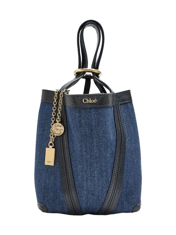Chloé Spin Mini Denim Tote - Blue
