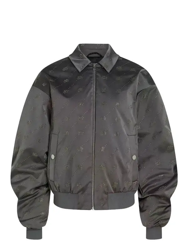 Karl Lagerfeld Logo-embellished Bomber Jacket - Grey