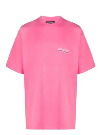Balenciaga Political Campaign Logo T-shirt - Light Pink