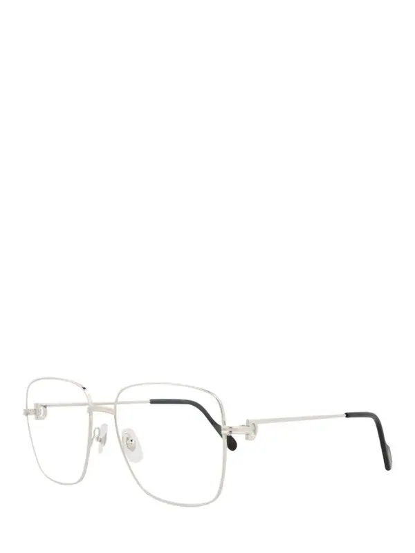 CARTIER Square-frame Metal Optical Frames - Silver Silver Transparent (ct0253o/30009020/001)