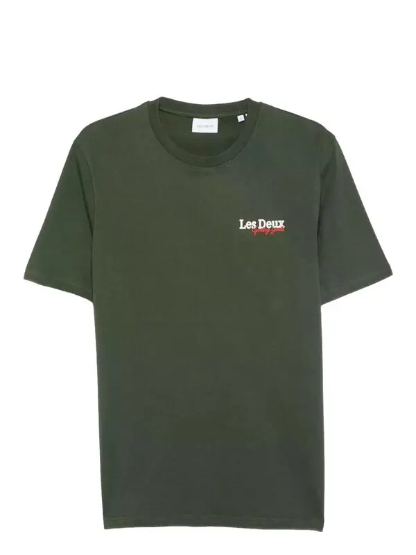 LES DEUX Racing Organic-cotton T-shirt - Green