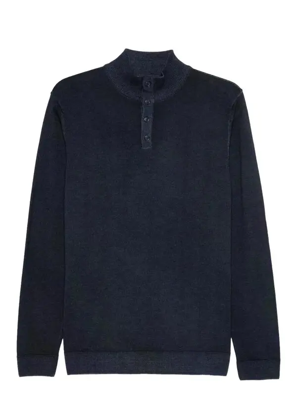 DANIELE FIESOLI Henley Button Polo Shirt - Blue