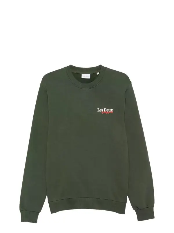 LES DEUX Racing Crew-neck Sweatshirt - Green