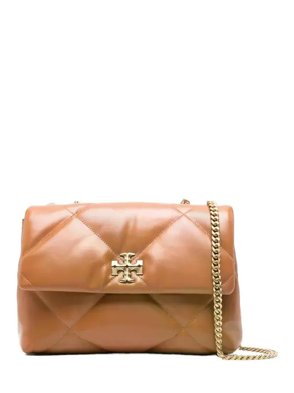 Tory Burch Kira Diamond-quilted Leather Shoulder Bag - Brown