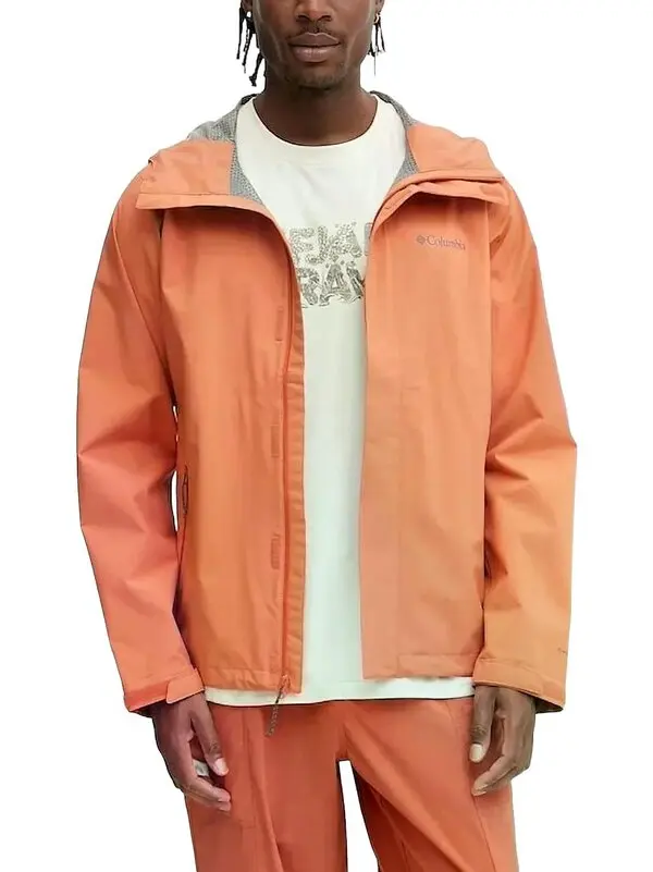Columbia Zip-front Waterproof Jacket - Orange