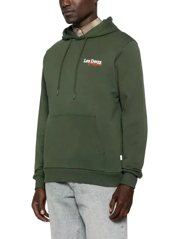 LES DEUX Racing Organic-cotton Hoodie - Green