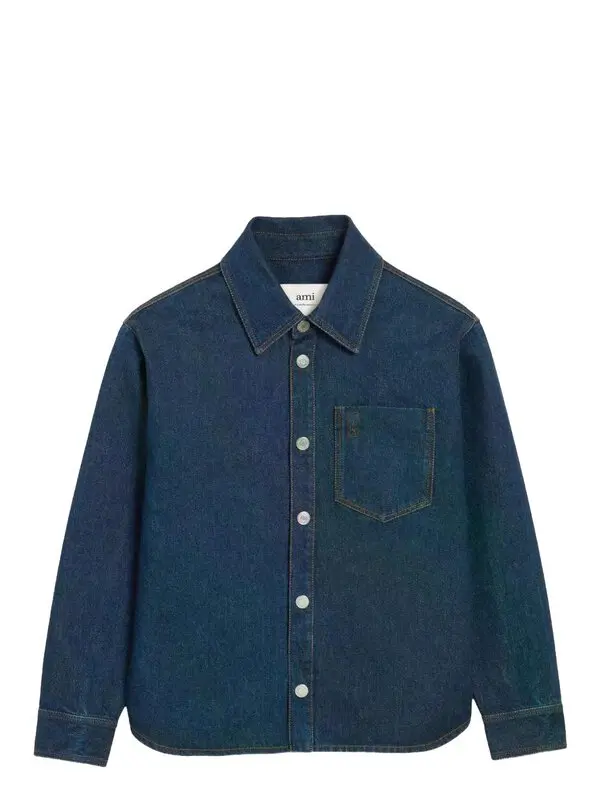 Ami De Coeur Cotton Overshirt - Blue