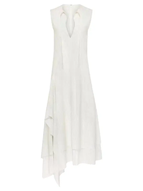 JW Anderson Tie-neck Ruffled Dress - White
