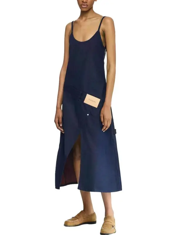 JW Anderson Denim Panelled Midi Dress - Blue