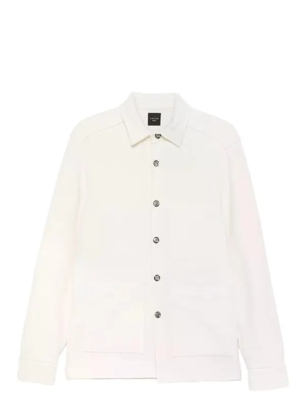XACUS Buttoned-up Patch-pocket Shirt - Neutrals