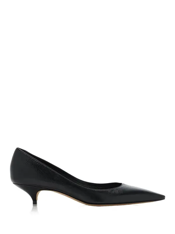 THE ROW Liisa Leather Pumps - Black