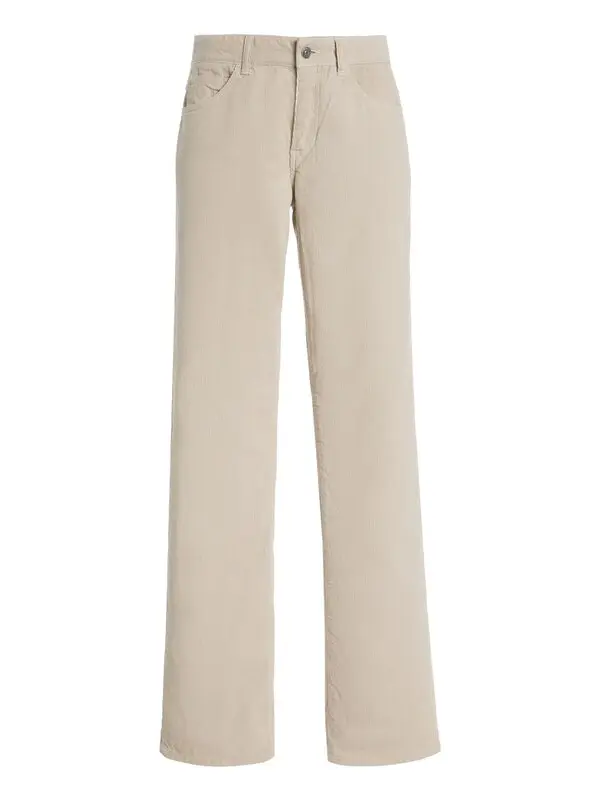 THE ROW Carlyl Corduroy Straight-leg Jeans - White