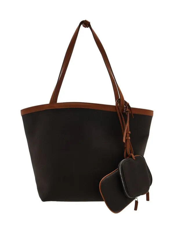 THE ROW Park Three Reversible Canvas Tote - Brown