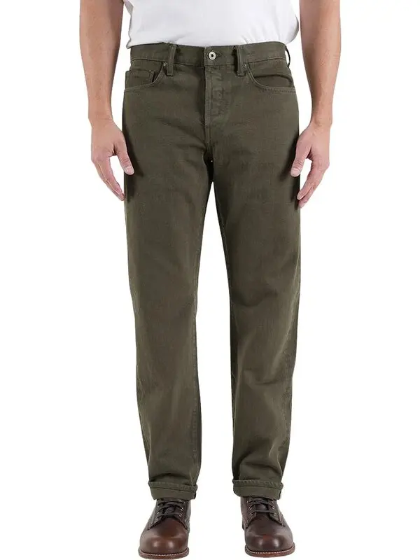 HIROSHI KATO The Barrel Classic Straight-leg Jeans - Military Green