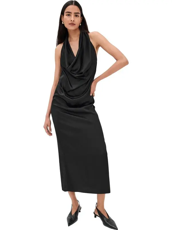 BY MALENE BIRGER Charmie Halterneck Maxi Dress - Black
