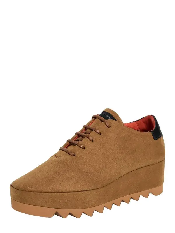Stella McCartney Sneak-elyse Alter Suede Sneakers - Pecan