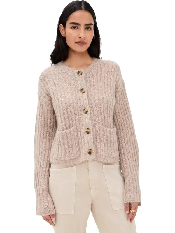 BY MALENE BIRGER Cierrou Rib Cardigan - Cobblestone
